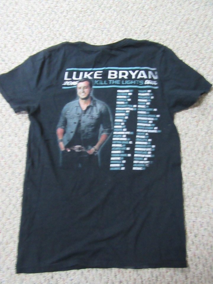 Luke Bryan Kill The Lights Tour 2016 Graphic T-Shirt Small | eBay