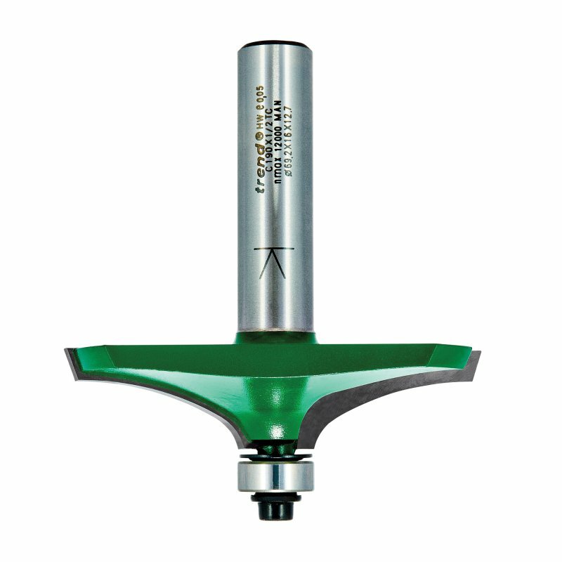 TREND C190X1/2TC CRAFT PRO ROUTER CUTTER GUIDED HANDRAIL 44.0MM RAD ...