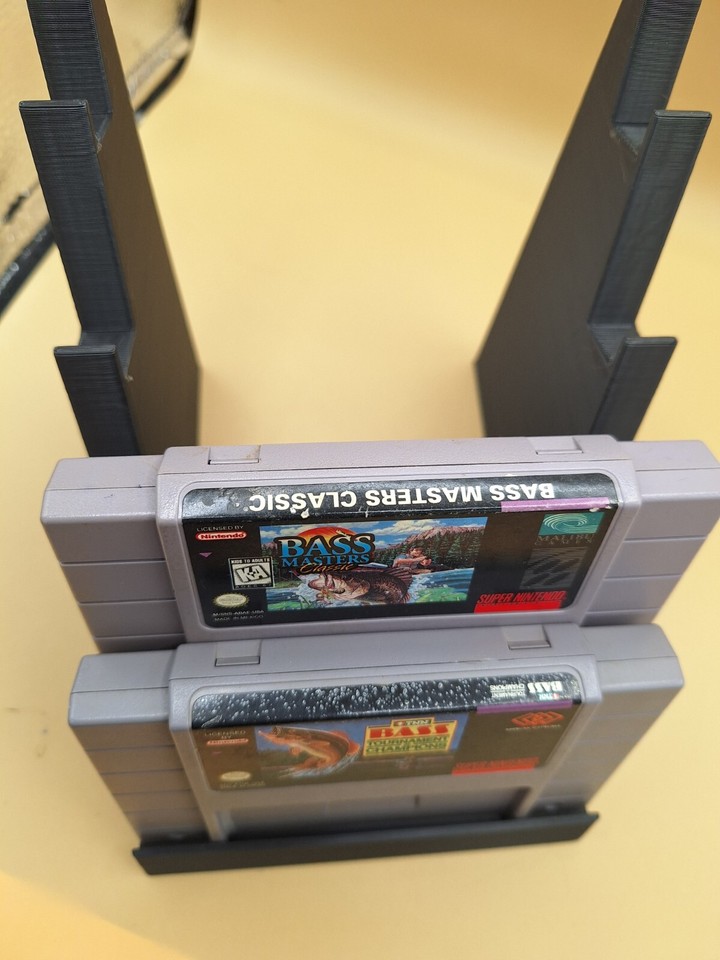 Super Nintendo Game Display Stand Tiered, Holds Up To 5 NA SNES Carts ...