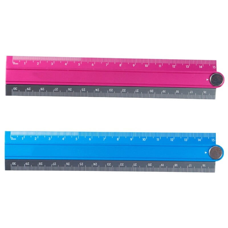 Aluminum Alloy Ruler Metal Folding Ruler Multifunction Drawing Ruler ...