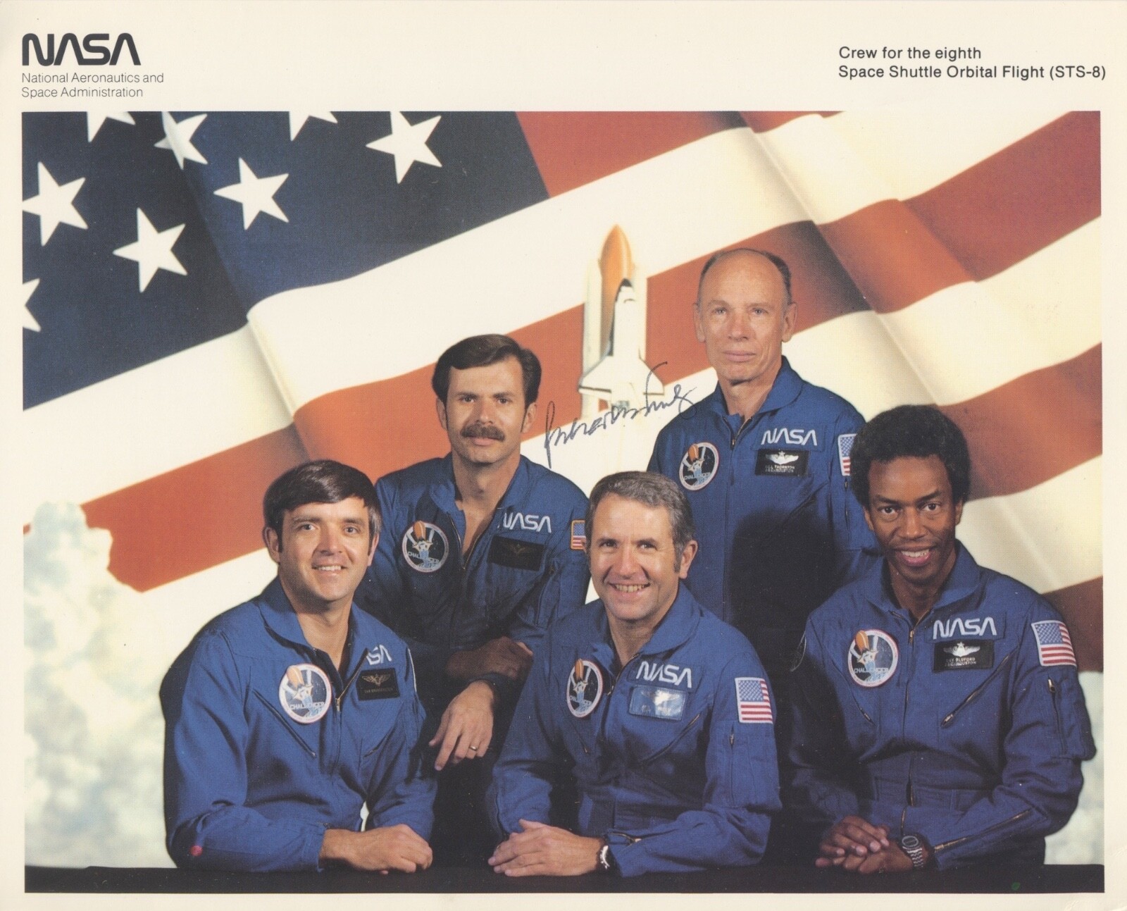 RICHARD TRULY Autographed Signed Space Shuttle STS-8 NASA Color ...
