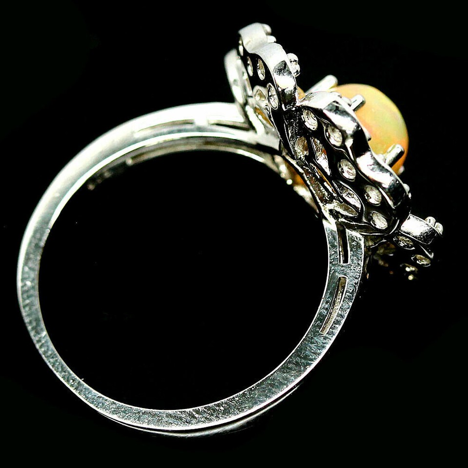 Shola Real Natural Noble Opal Ring Gr.18, 75 Sterling Silver R748 | eBay