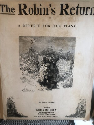 Kansas City Kansas 11x14 sheet music THE ROBIN’S RETURN (plus 1) | eBay
