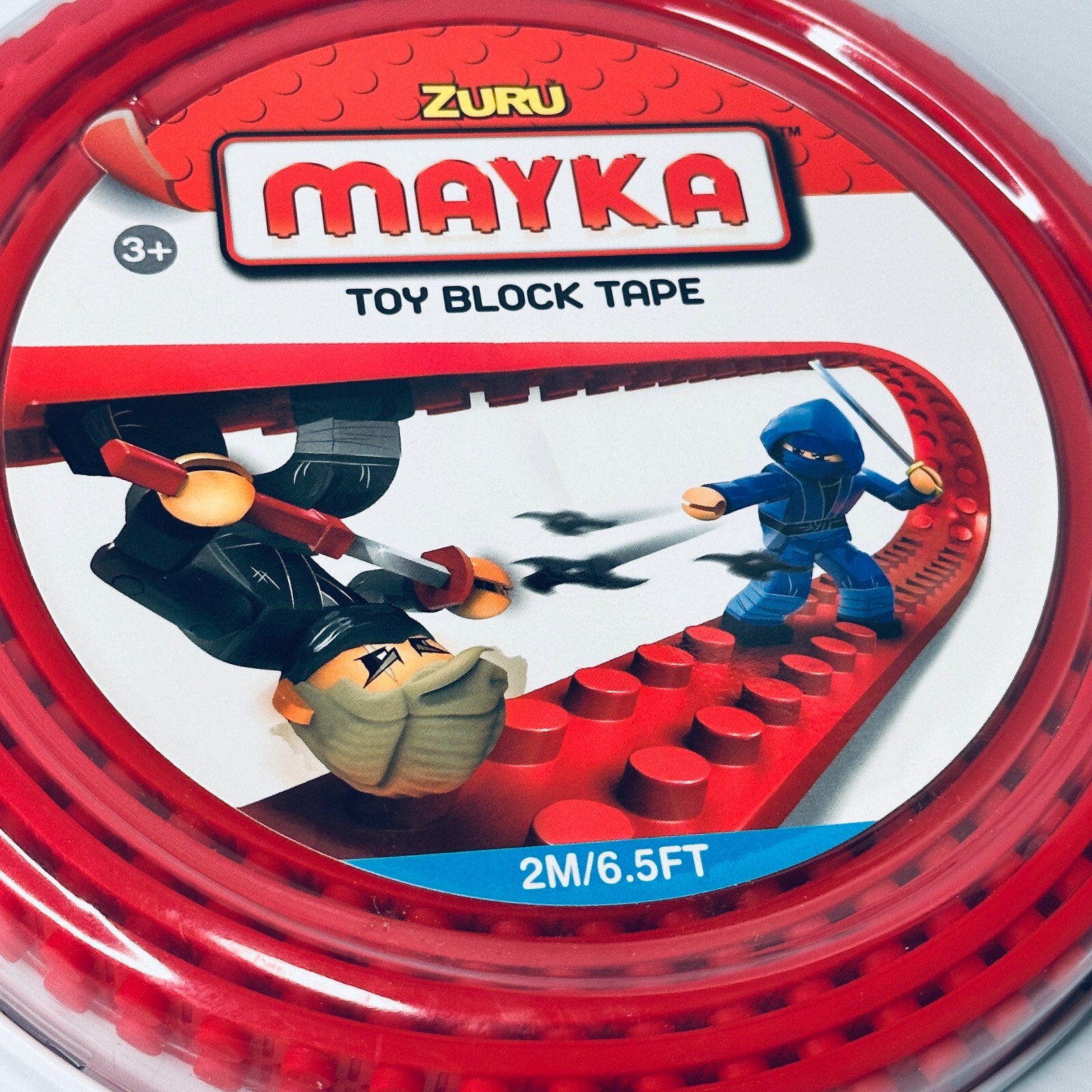 Zuru Mayka Toy Block Tape, 2 Stud, 2 Metre /6.5 Feet Red NEW | eBay ...