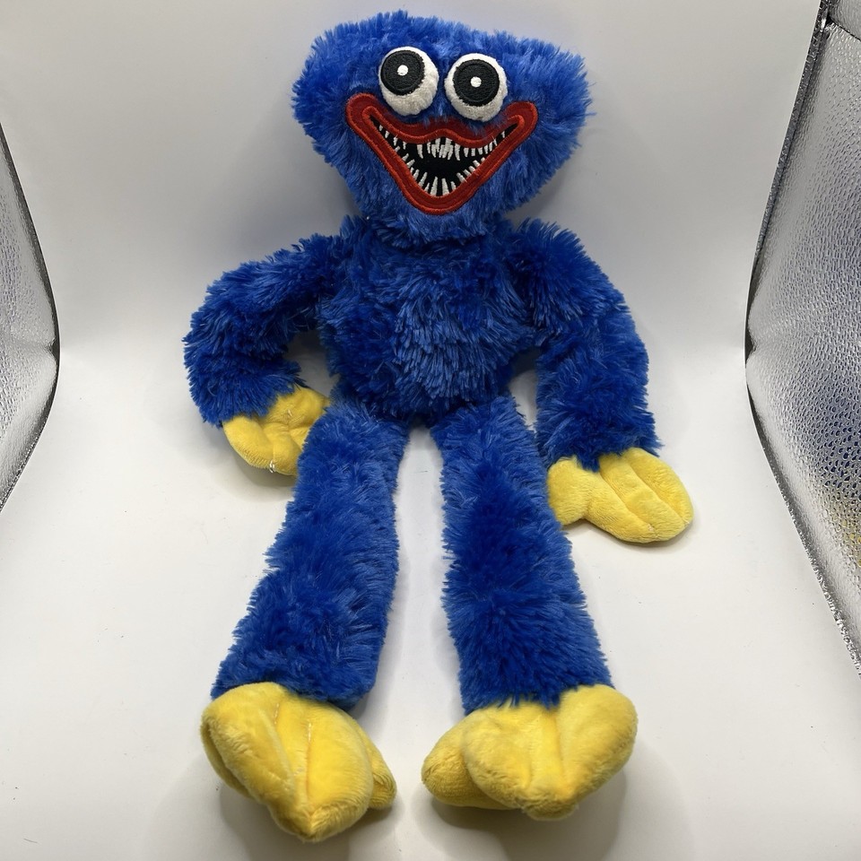 Huggy Wuggy Poppy Playtime Blue Monster Plush 15” Connect Hands Scary ...