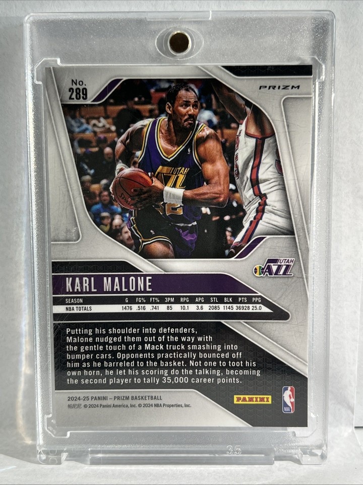 2024-25 Panini Prizm Legends - Karl Malone #289 Silver Ice Prizm Utah ...