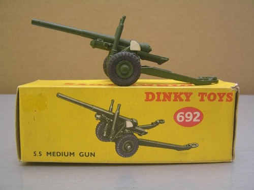 Dinky Toys 692 Military 5.5 Medium Gun made in England Mint in Box MIB ...