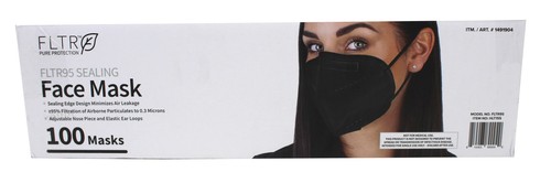 FLTR FLTR95 Sealing General Use Face Mask Black 100 Count | eBay