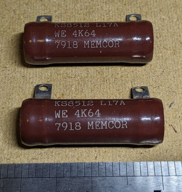 Lot of 2 Memcor (Western Electric) KS8512 L17A 4.64K Ohms 25W Resistors ...