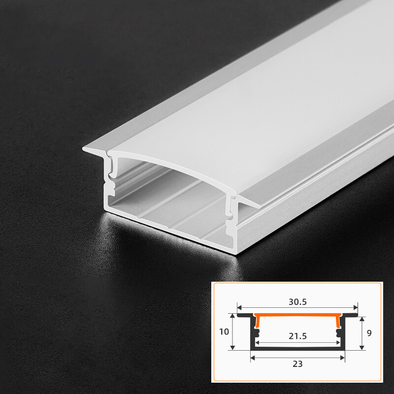 10Pcs 3.3ft Each LED Aluminum Profile Channel Holder with Cover for LED ...