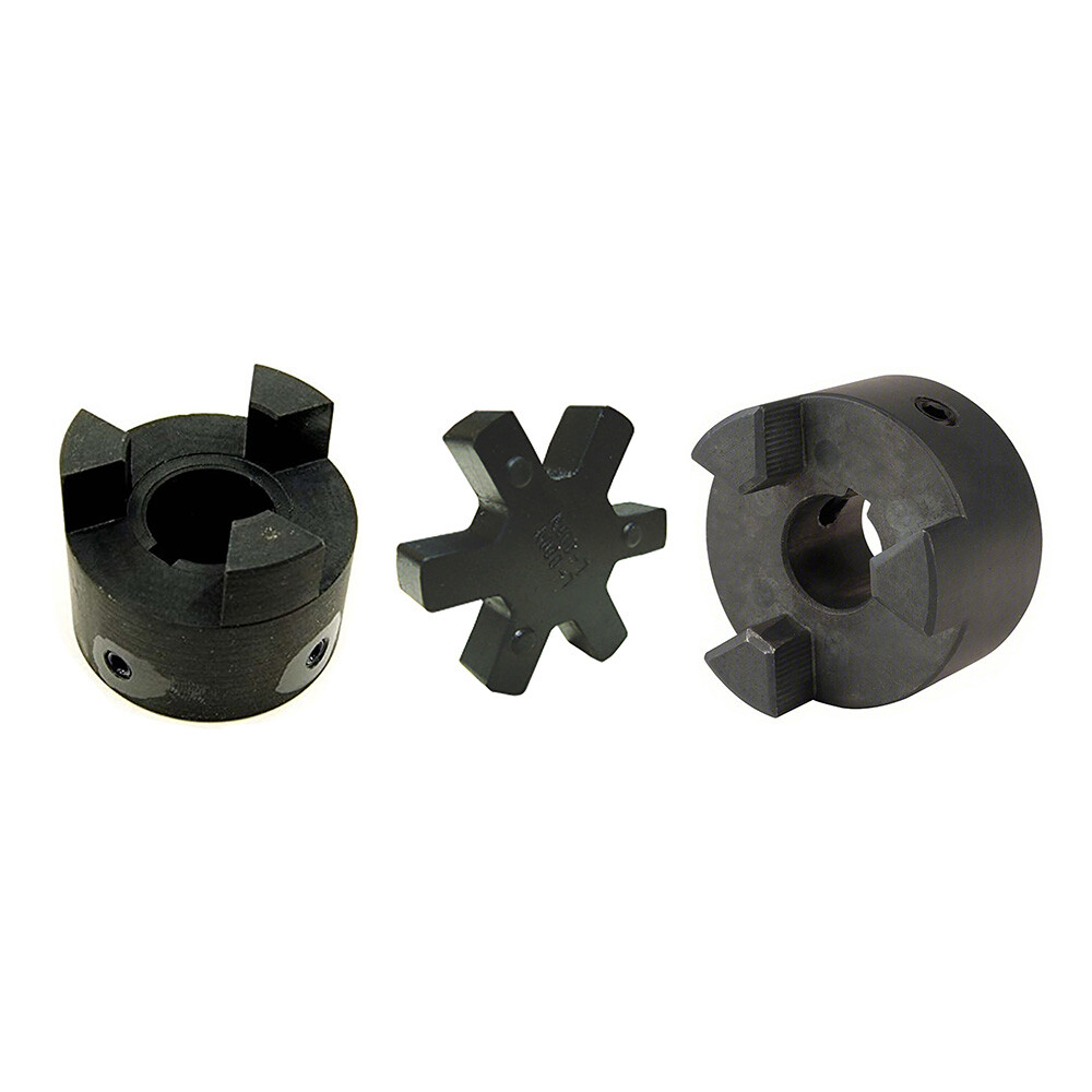 1/2" to 7/8" LO95 3-Piece L-Jaw Coupling Set & Rubber Spider 0.50 to 0. ...