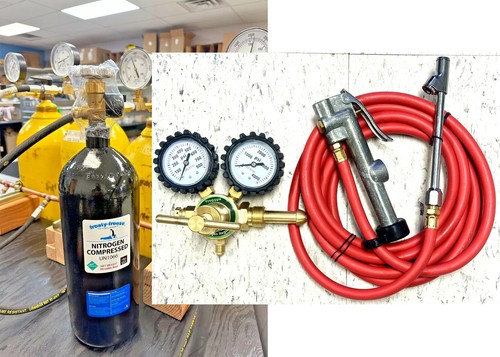 Nitrogen Tire Filling Inflation Kit, 20 Cu. Full Professional Regulator ...