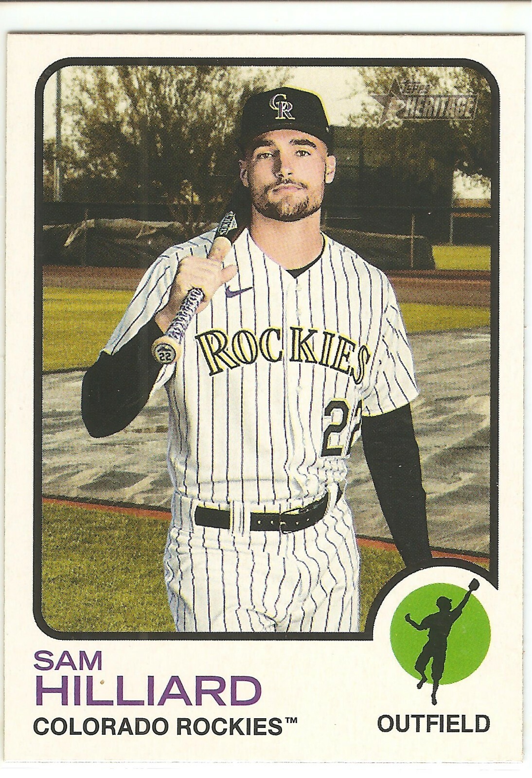 2022 TOPPS HERITAGE SAM HILLIARD SHORT PRINT BASEBALL CARD #456 | eBay