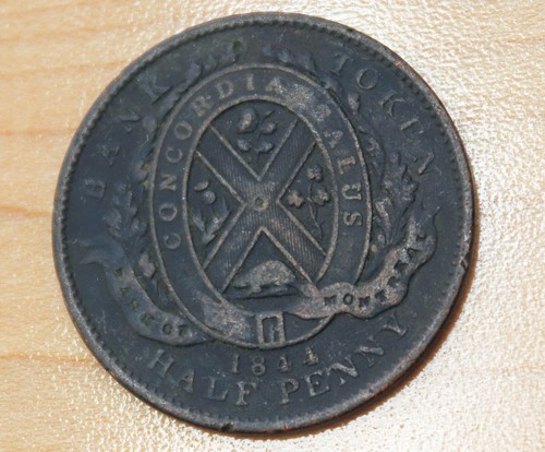 1844 Bank of Montreal Canada Half Penny Token | eBay