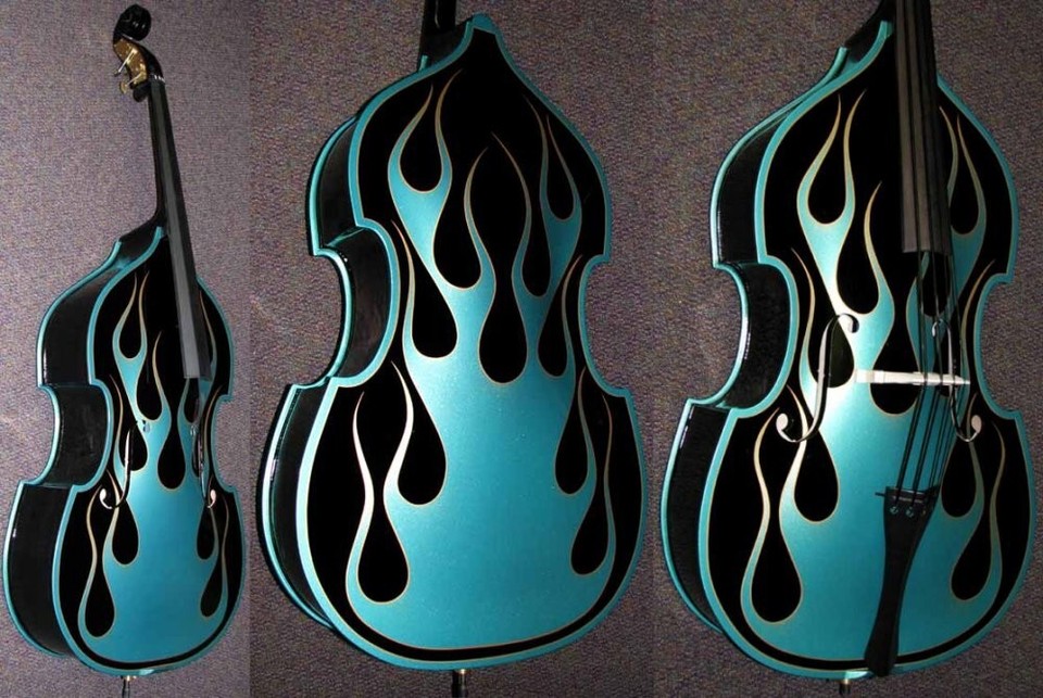 Shen 3/4 Upright Double Bass AWESOME CUSTOMIZED Bass - AIRBRUSHED ...