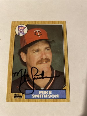 Mike Smithson #225 signed autograph auto 1987 Topps Baseball Trading ...