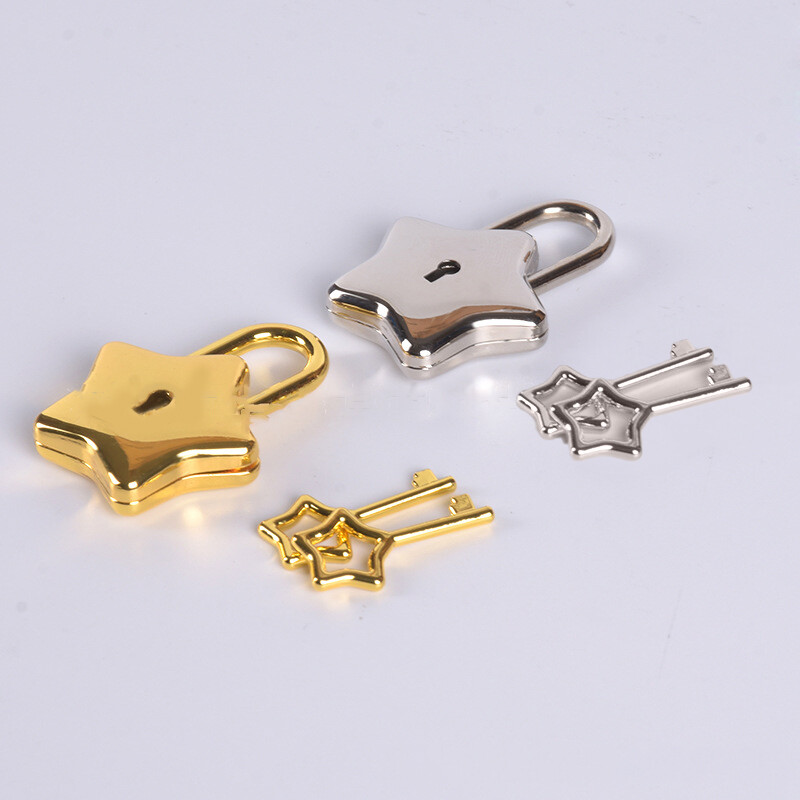 Mini Star Shape Padlocks Locker Security Key Lock With Key Luggage Bag ...