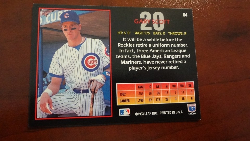 1993 TRIPLE PLAY # 84 GARY SCOTT BASEBALL CARD | eBay