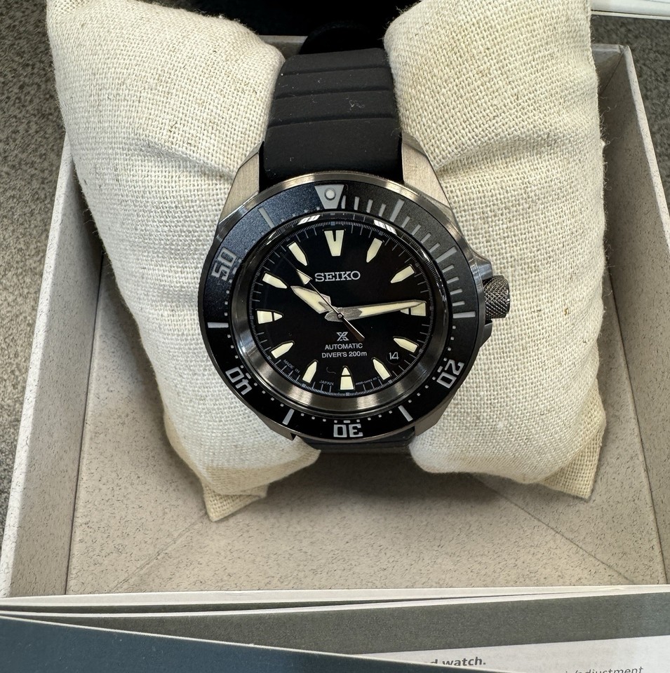 Seiko Prospex Sea Samurai Diver Black Dial Silicone Band Watch SRPL15 ...