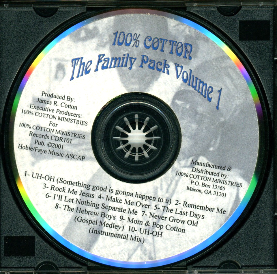 100% Cotton Family Pack Tommy, James & Faye, Terrence, Lewis (CD, 2001 ...