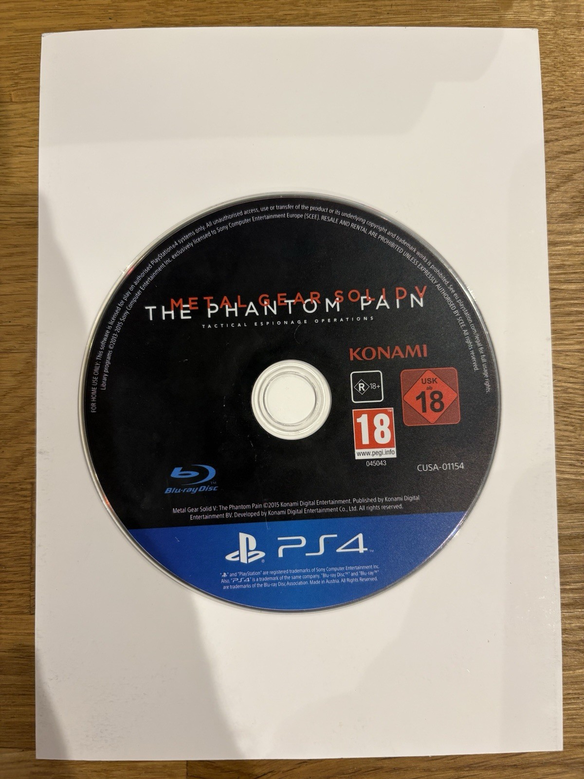 Metal Gear Solid 5: The Phantom Pain PlayStation 4 PS4 Disc Only | eBay UK