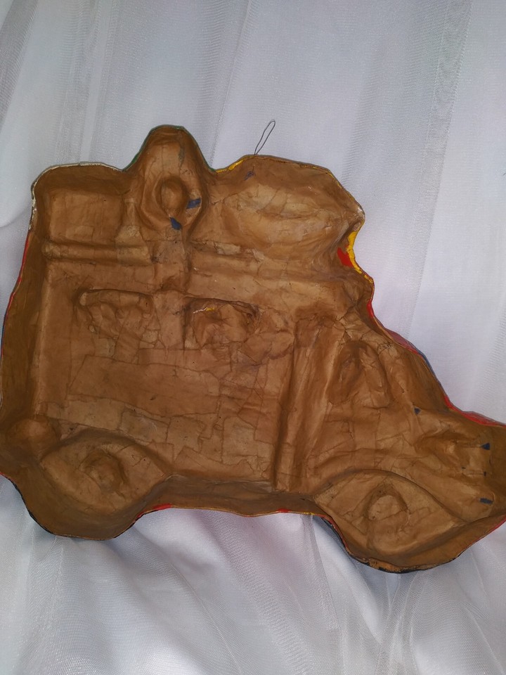 VINTAGE HAITI PAPER MACHE FOLK ART BUS Signed MARIO TROIS ROIS | eBay