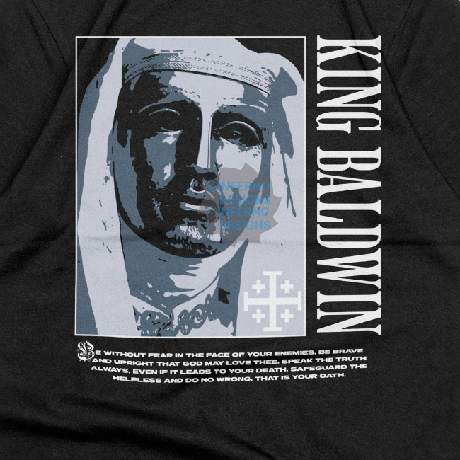 King Baldwin IV Shirt, Knights Templar T-Shirt, Christian Tshirt ...