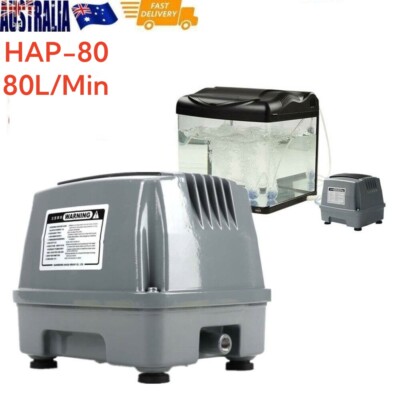 Hailea HAP-80 Hiblow Air Diaphragm Pump Aquarium Pond Septic Linear 80L ...
