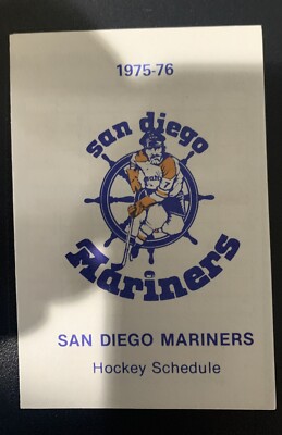 1975-76 SAN DIEGO MARINERS WHA Pocket Schedule | eBay