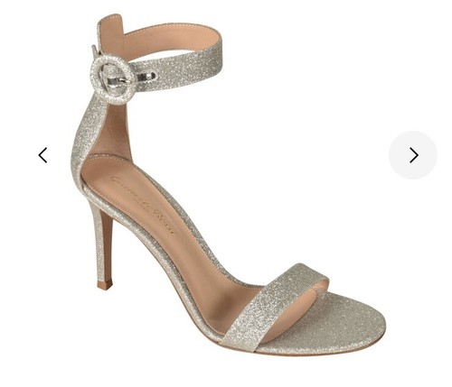 GIANVITO ROSSI Portofino à Talon Paillette Sandales Taille 37.5 | eBay