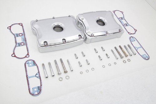 Chrome 2 Piece Rocker Box Set for 2 Heads for 84-99 Harley-Davidson Evo ...