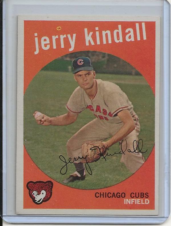 1959 Topps Baseball Card Jerry Kindall of The Chicago Cubs Near Mint ...