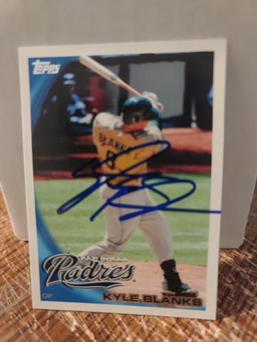 Kyle Blanks Autographed 2010 Topps Signed Baseball Card #58 San Diego ...