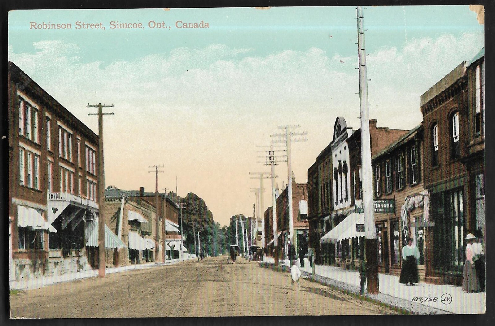 pk86681:Postcard-Vintage View of Robinson Street,Simcoe,Ontario | eBay