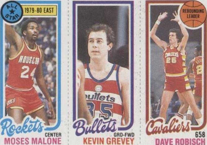 1980-81 Topps - Moses Malone, Dave Robisch, Kevin Grevey #52-247-7 for ...