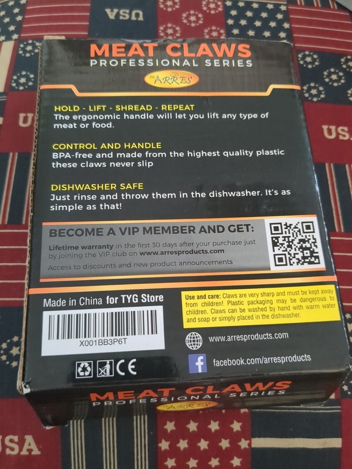 Meat Claws Professional Series by Arres Hold-Lift-Shread Any Type of ...