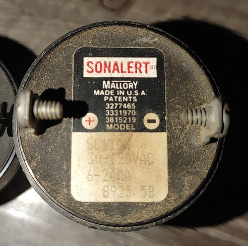 Lot Of 3 Mallory SC110 & SC628 Sonalert Warning Alarm Buzzer Signal 6 ...