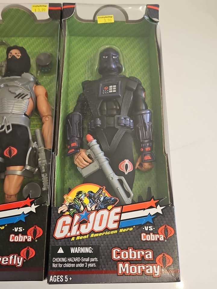 NEW Lot Of 4 2001 HASBRO G.I. JOE VS COBRA 12" ACTION FIGURES FIREFLY ...