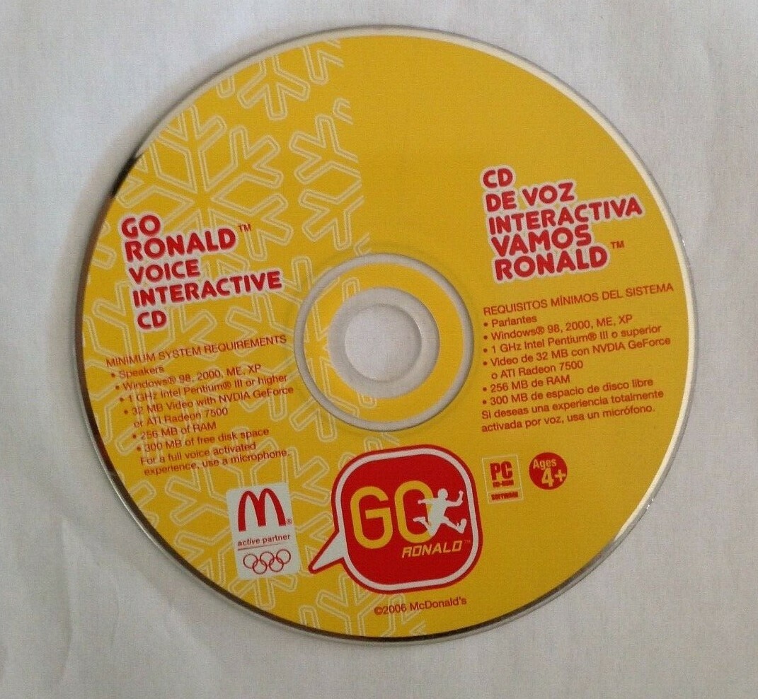 Go Ronald McDonald Voice Interactive CD ROM Game by McDonald’s 2006 | eBay
