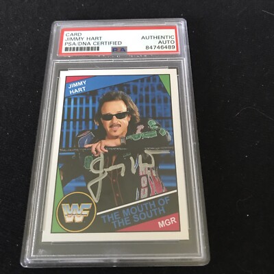 Card Jimmy Hart PSA/DNA Certified Auto Autograph PSA Authentic WWE WWF ...