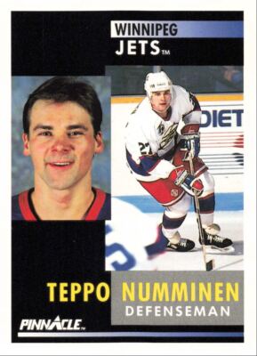 1991-92 Pinnacle Hockey Teppo Numminen Winnipeg Jets #166 | eBay