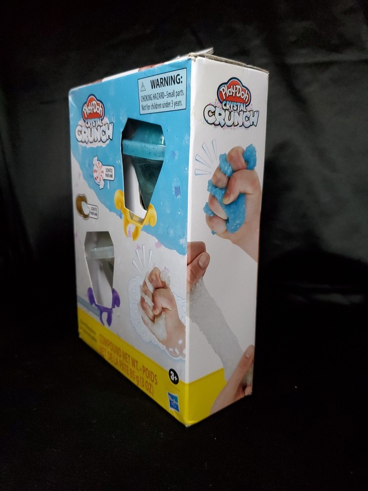 Hasbro Play-Doh Crystal Crunch Gem Dazzlers Scented Blue and White | eBay
