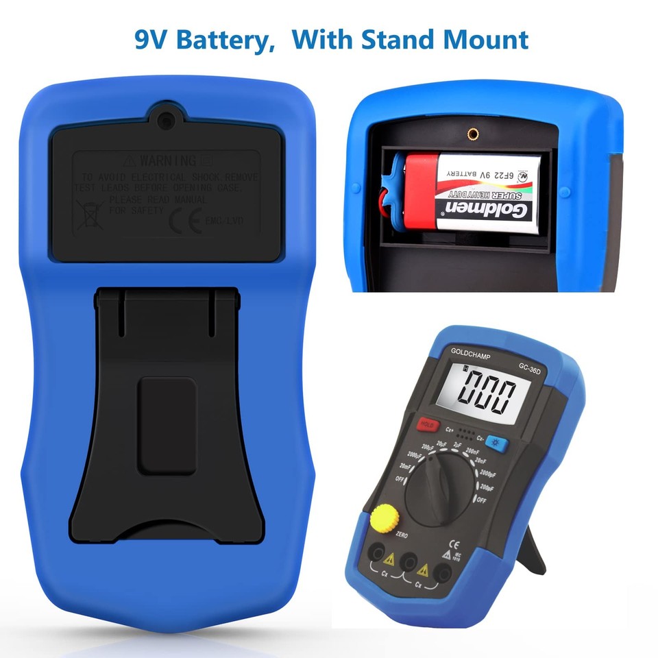 Capacitor Tester Multimeter Capacitance Meter 200pF-20mF Meter ...