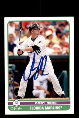 Signed Baseball Card Auto Cody Ross 2009 O-Pee-Chee #17 Florida Marlins ...