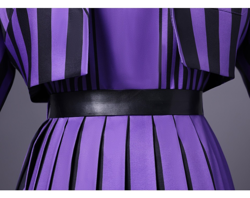 Wednesday S2 Newly Sinclair Enid Cosplay Costume Enid Purple Striped ...