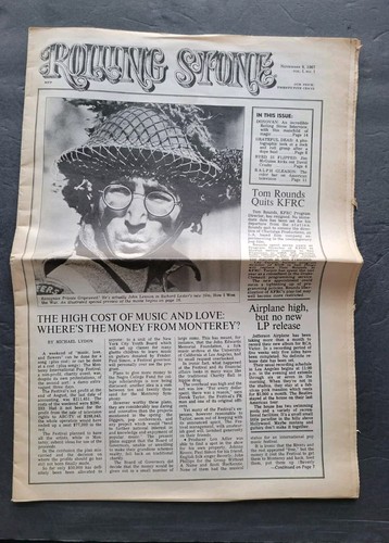 Rolling Stone Magazine Re-Issue #1 Issue 1967 John Lennon 1986 Reprint ...