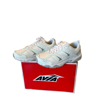 10M AVIA Women's New White Verge Lace Up Sneaker Cross Training Sneaker ...