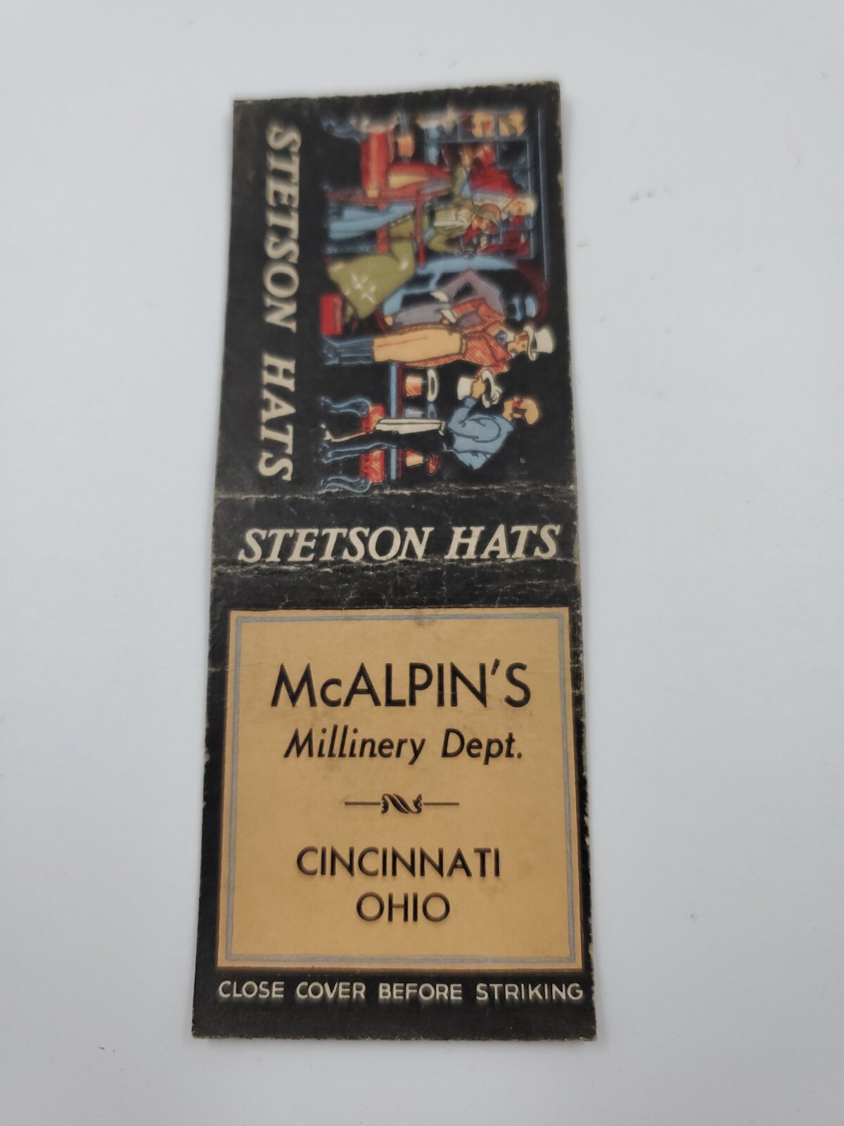 McAlpin's Millinery Department Cincinati Ohio Matchbook Cover | eBay