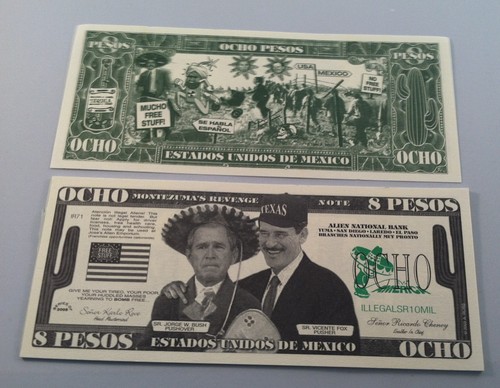 8 Pesos Ocho DOLLARS George W. Bush FAKE DOLLAR BILLS Lot of 20- | eBay