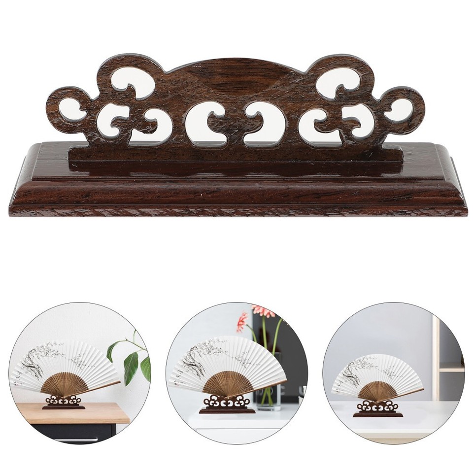 Wooden Display Stand For Folding Fan Decorative Hand Fan Display Stand ...